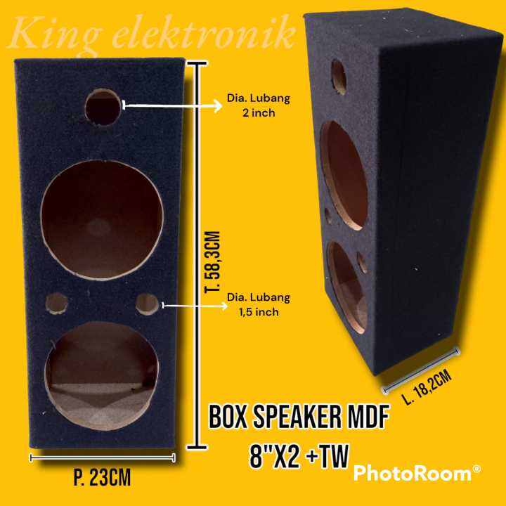 BOX SPEAKER 8 INCH DOUBLE + LUBANG TWEETER / LUBANG ANGIN MDF(harga satuan) | Lazada Indonesia
