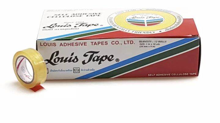 LOUIS TAPE เทปใส 1/2นิ้ว ยาว 3 หลา แพ็ค 24 ม้วน | Lazada.co.th