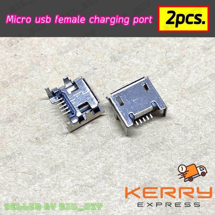 Micro usb female charging port 5pin สำหรับช่างอิเล็กทรอนิกส์ ช่างซ่อม ...