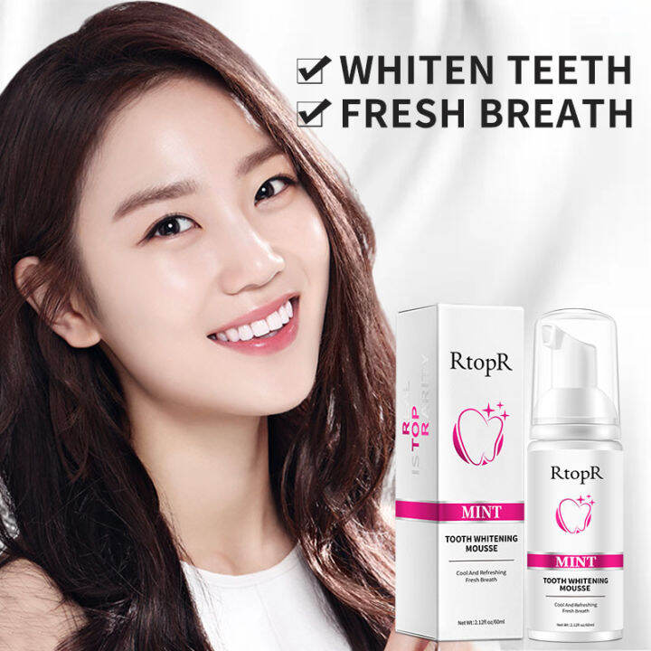 RtopR Teeth Cleansing Whitening Mousse Removes Stains Oral Hygiene ...