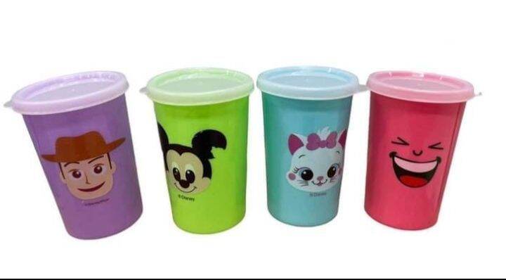 4inches Character Plastic Cups w/ Lid | Lazada PH