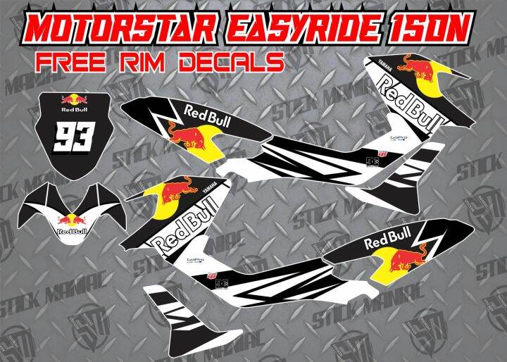 Motorstar Easyride 150n full body decals, free rim decals | Lazada PH