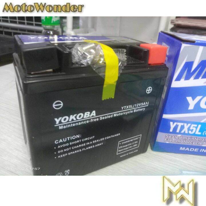 Yokoba Battery Super Power YTX4L Motorcycle Battery Made in Thailand ...