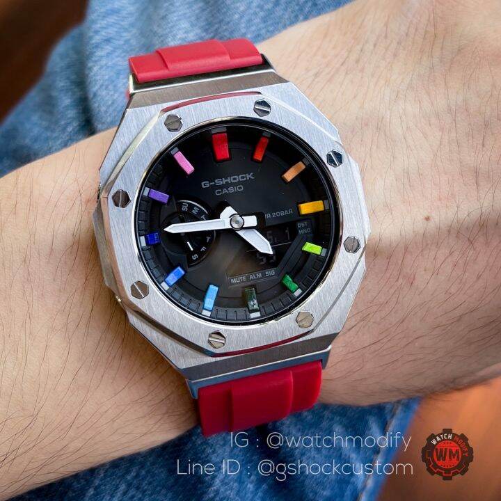 Gshock AP Red-Silver Rubber Gen2 ของแท้ รับประกันตัวเรือน 1 ปี | Lazada ...