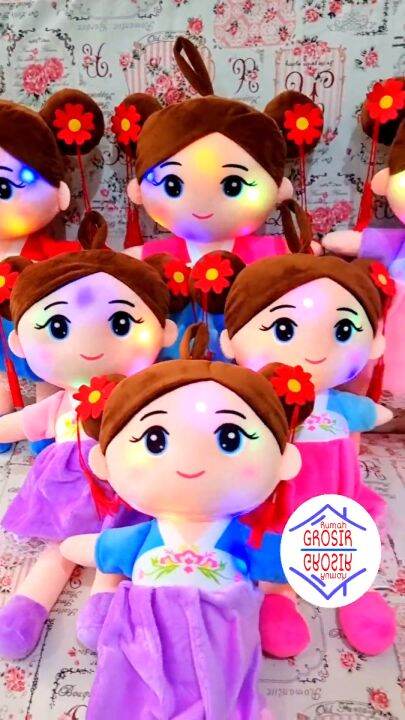 Boneka Pretty Girl Mei Mei Hanbok Korea LED Lampu Boneka Anak Perempuan ...