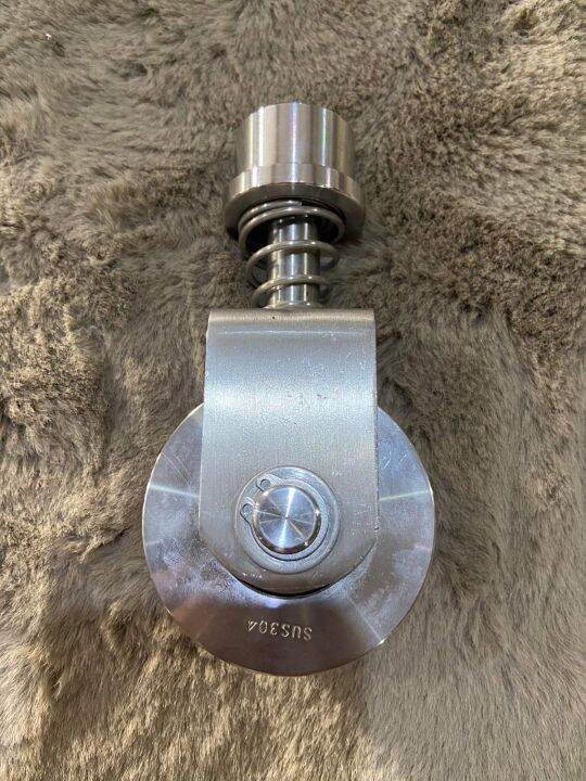 Stainless round tube sliding gate swivel 360 gate C TYPE 3” roller with ...