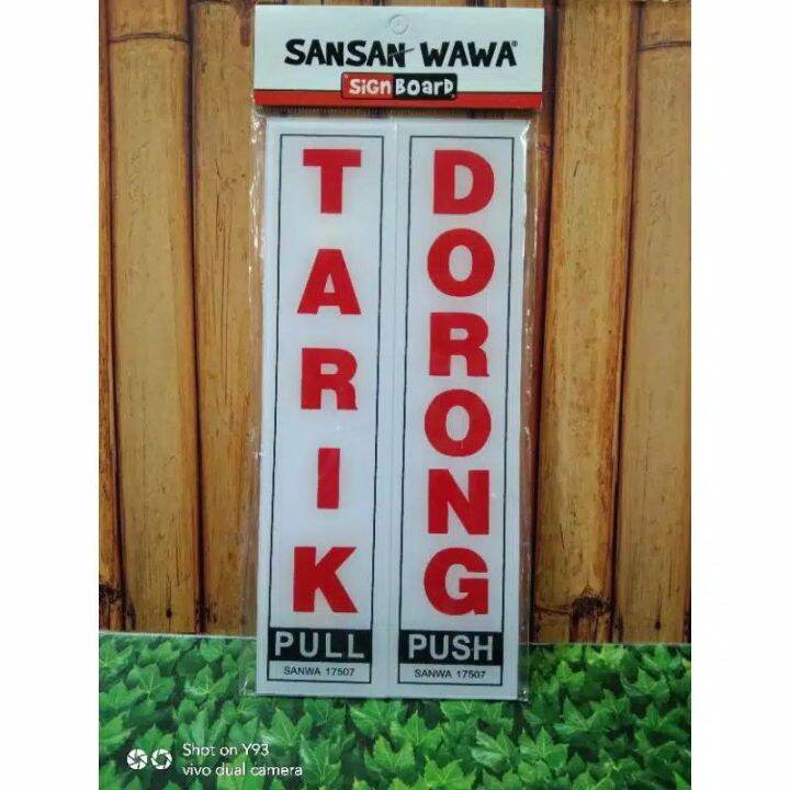 Akrilik Sign " TARIK DORONG " | Lazada Indonesia