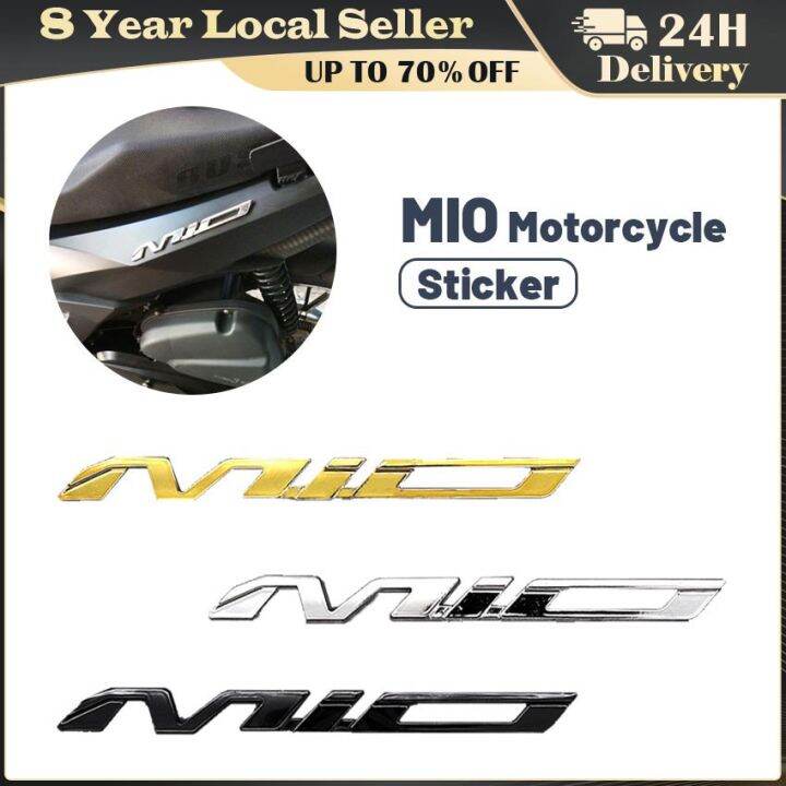 【MIO Sticker】Motorcycle 3D Emblem Badge Sticker MIO Decals Frame Body ...