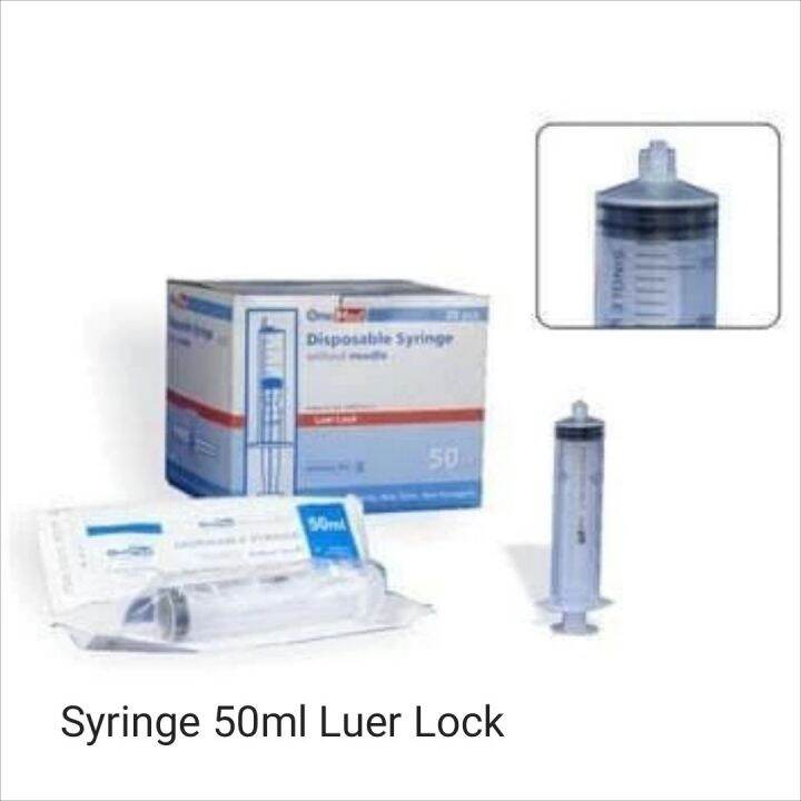 Syringe Spuit Disposable 50cc 50ml Type Luer Lock Onemed Harga Perbox | Lazada Indonesia