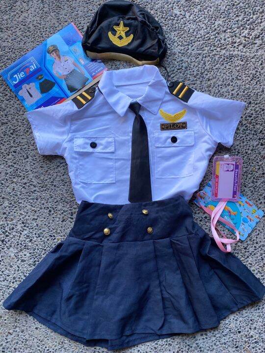 Pilot costume for kids girl/ career costume for school presentation ...
