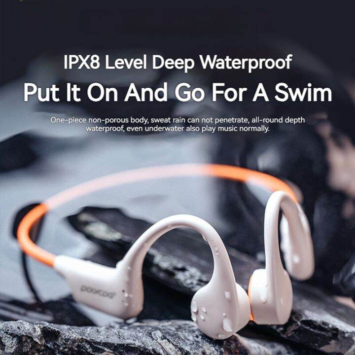 POLVCDG X6 Bone Conduction Headset IPX8 Waterproof Earbuds Professional ...