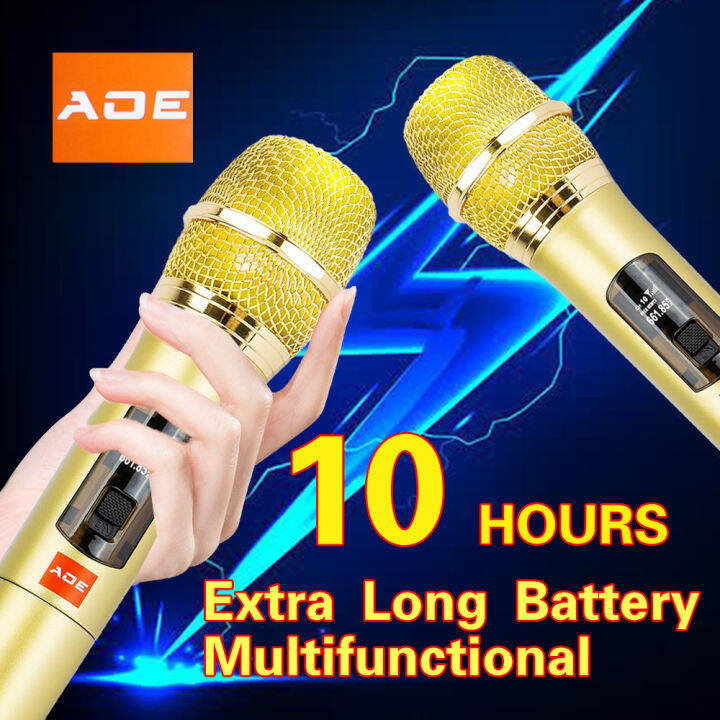AOE Wireless UHF Microphone Original Rechargeable Portable Handheld ...