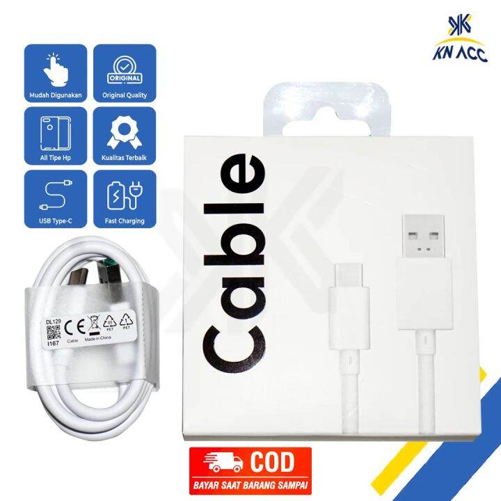 [KN ACC] USB KABEL DATA CHARGER OPPO SUPER VOOC FAST CHARGING 6.5A ORIGINAL | Lazada Indonesia