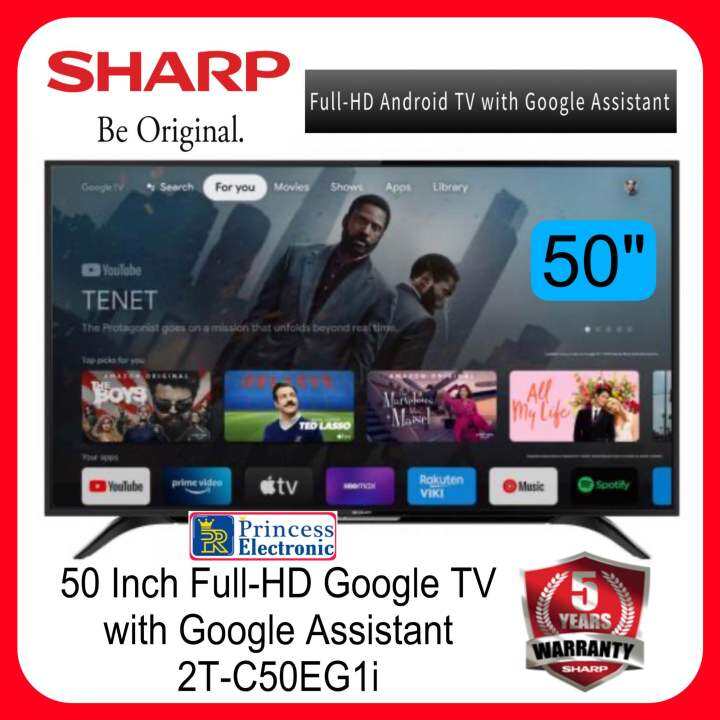 Sharp 50 Inch Full HD Google Led TV 2T-C50EG1i | Lazada Indonesia