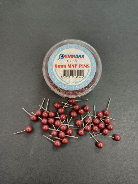 Penmark 6mm 100's Map Pins-Brown | Lazada