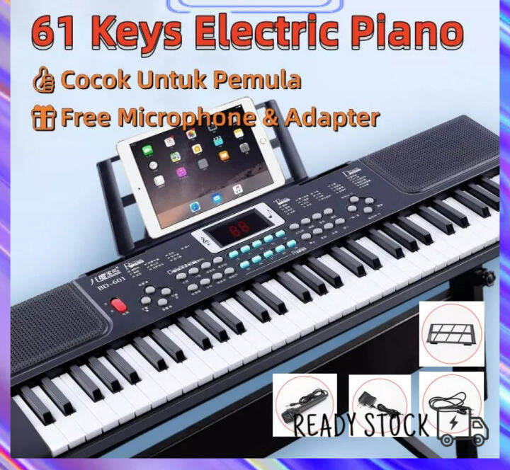 Keyboard Elektronik Musik Digital 61 Nada, Piano Elektrik Multifungsi untuk Piano Siswa dengan ...
