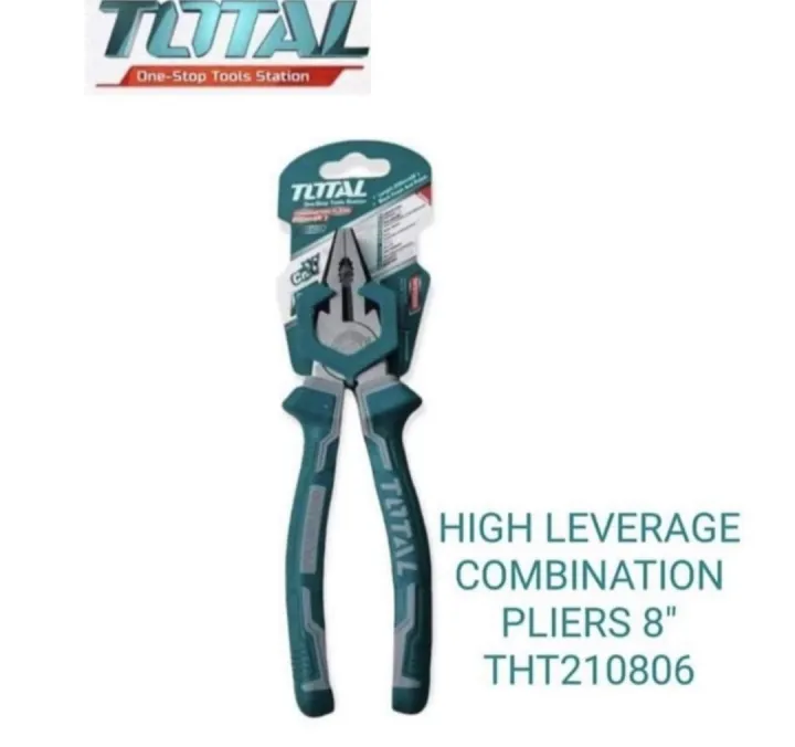TOTAL High leverage combination pliers 8" THT210806 | Lazada PH