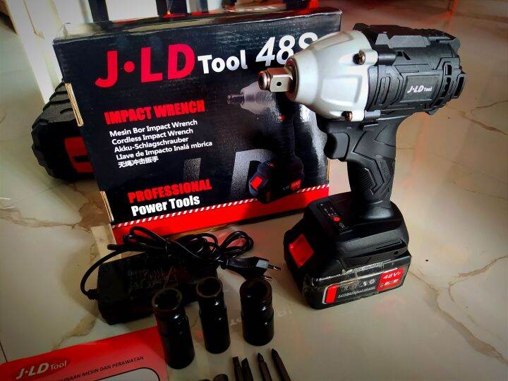 impact wrench cordless JLD 48V Pembuka Baut impact baterai Mobil Motor ...