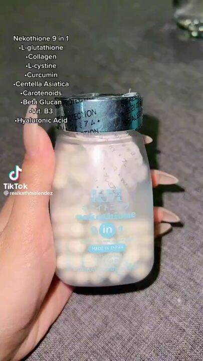 Nekothione 9 in 1 Glutathione 500mg Made in Japan 60 Whitening Capsules ...