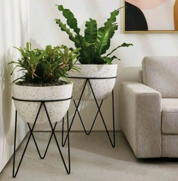 Standing pot besi minimalis/Hiasan tanaman/rak pot/planter pot | Lazada ...