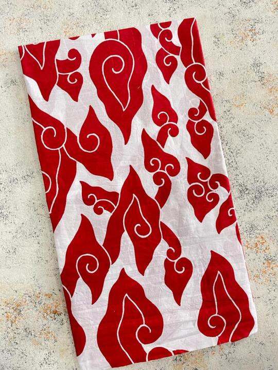 Kain Batik motif mega mendung merah putih | Lazada Indonesia