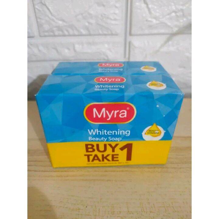 LOWEST PRICE! Buy 1 Take 1 Myra Whitening Beauty Soap 90g | Lazada PH
