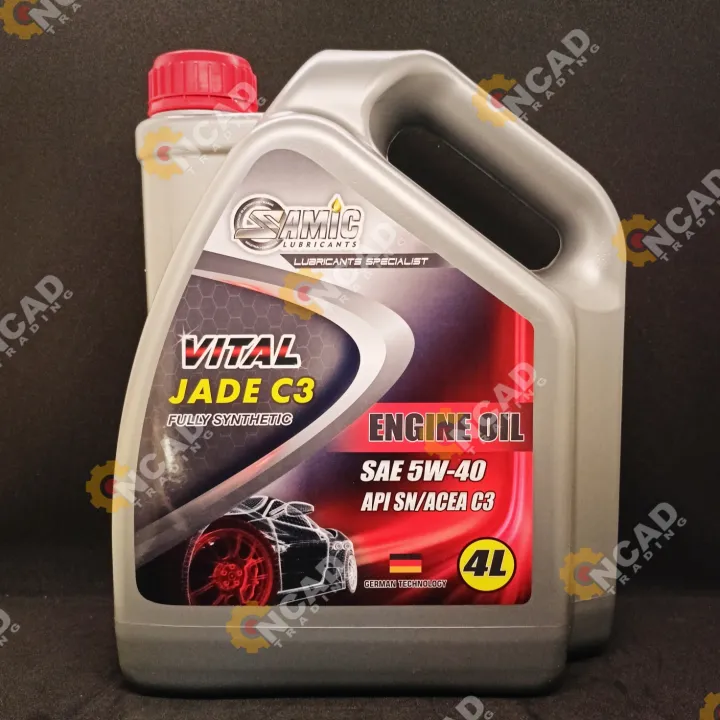 Samic Vital Jade 5W40 API SN/ACEA C3 100% Synthetic Oil for Gas ...