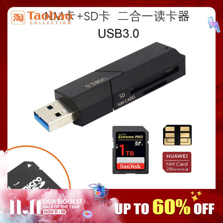 NM Card SD Card TF Card Reader for Huawei Nano Card USB3.0 High-Speed ...