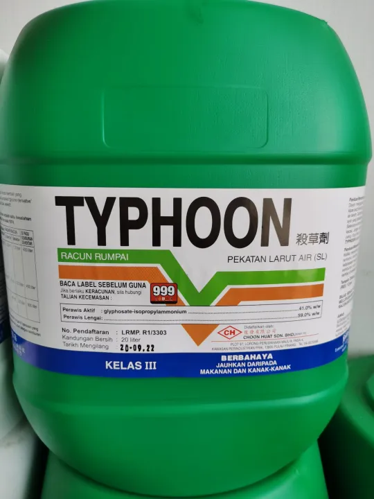 CH Typhoon 20L Glyphosate 41% (RACUN RUMPAI) | Lazada