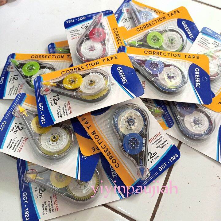 TIPE EX ROLL GREEBEL CORRECTION TAPE/TIPE EX VIRAL/tipe ex trondol | Lazada Indonesia