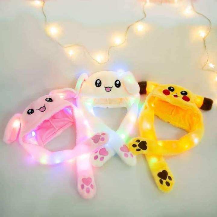 Animal cute Long ear Hat with lights | Lazada PH