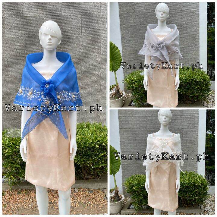 Alampay Blue/ off White / Gray Embroidered With Rose | Lazada PH