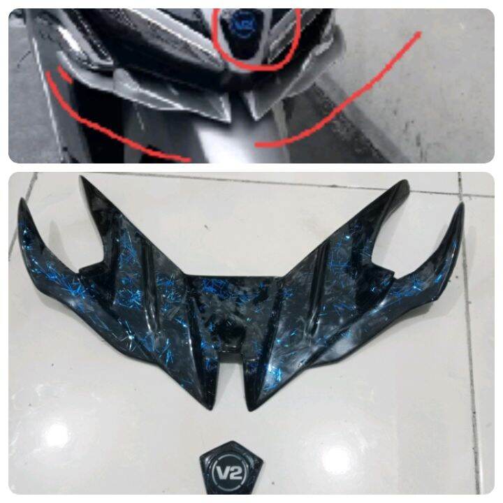 Honda click v2 winglet/emblem carbon forged | Lazada PH