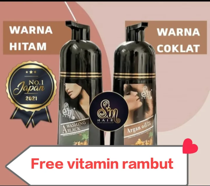 Original Sin Hair Shampoo Brown Mewarnai Rambut Made in Japan No. 1 ...