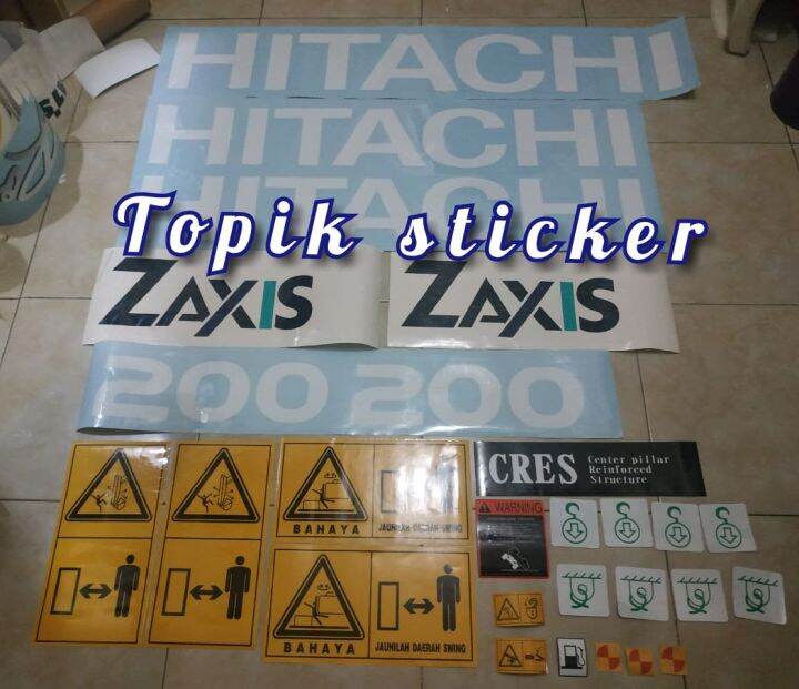 Sticker Excavator HITACHI Zaxis 200 5/g | Lazada Indonesia