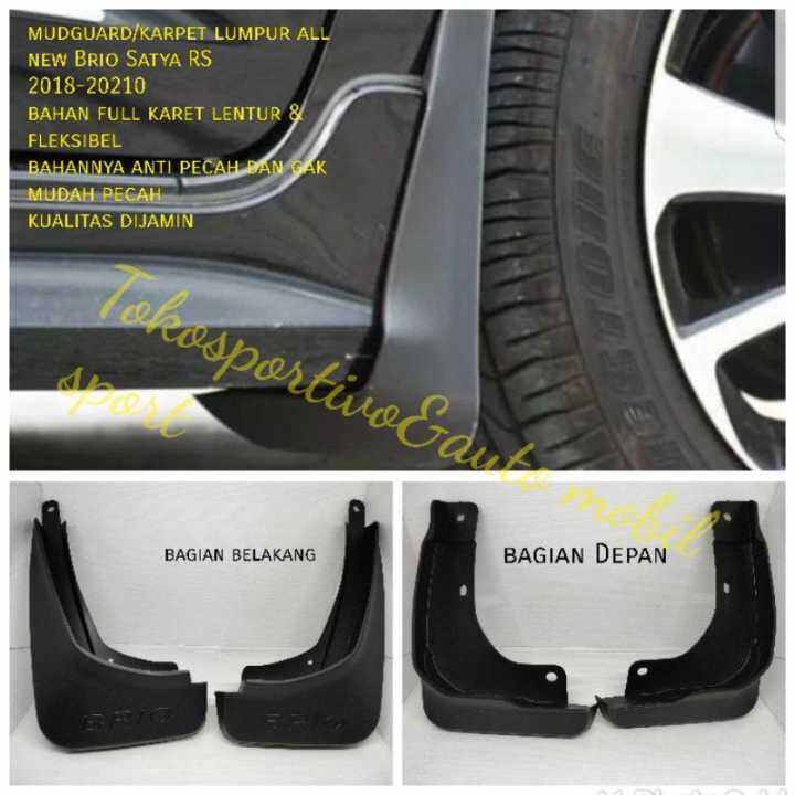 karpet lumpur roda penahan lumpur mudguard Honda all new Brio RS 2018 ...