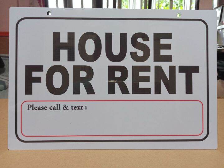 HOUSE FOR RENT Hard PVC Signage 7.8x11 inches | Lazada PH