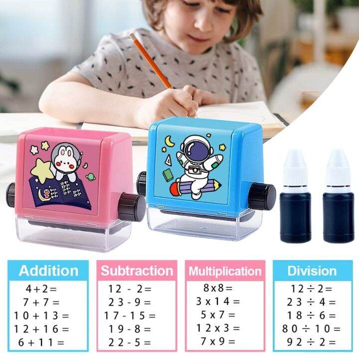 New Arrival Math Roller Stamps for Kids, Addition Subtraction ...