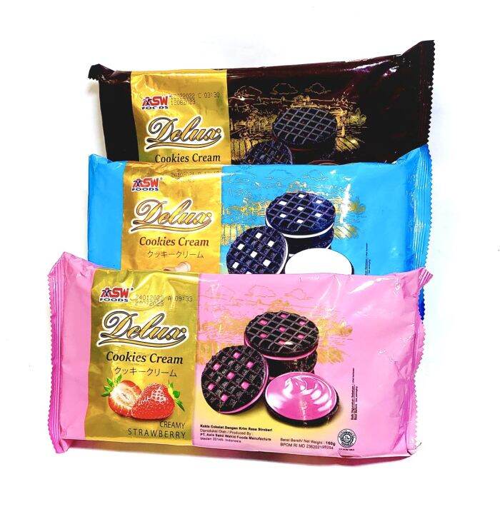 Biscuit ASW Delux Cookies Cream 160g | Lazada Indonesia
