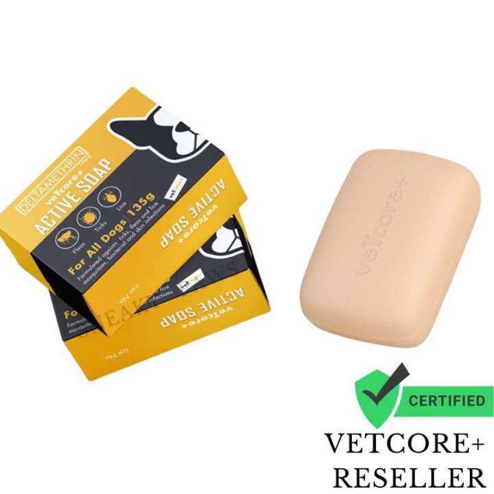 Vetcore ACTIVE SOAP for dogs effective anti tick & flea | Lazada PH