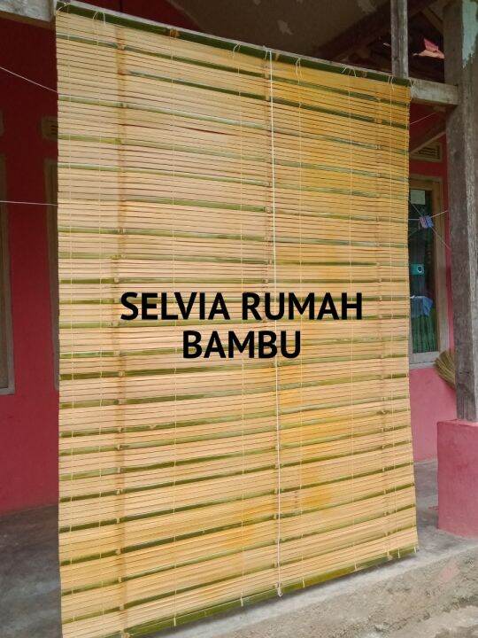 tirai bambu gulung luar rumah / tirai kayu / kereh bambu / kere tirai ...