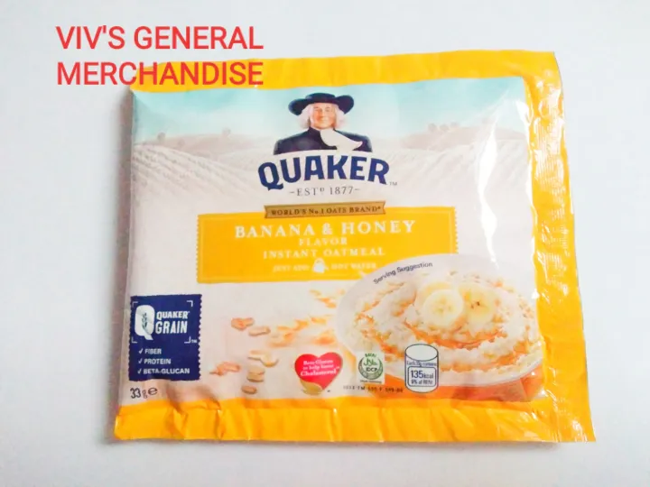 Quaker Banana and Honey Flavored Instant Oatmeal ( 33g ) | Lazada PH