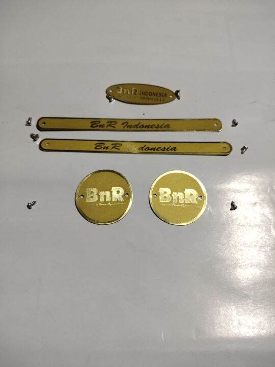 Plat logo bnr indonesia logo bulat dan no register satu set 5 pices ...