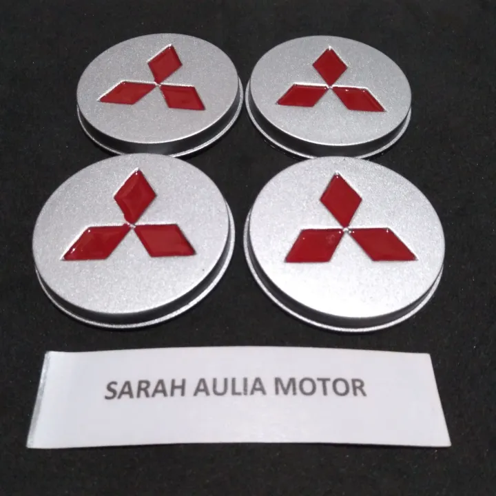 Dop Roda Tutup Velg Mitsubishi kuda Silver logo merah Diameter 5,5 cm ...