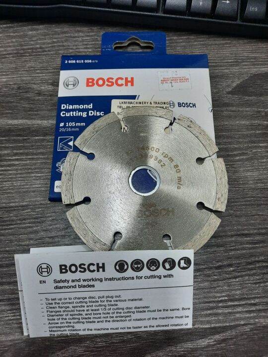 Bosch diamond cutting disc 105mm for concrete | Lazada