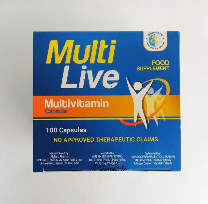 Multivitamins Capsule - Multilive 100's Expiry: 07/2023 | Lazada PH