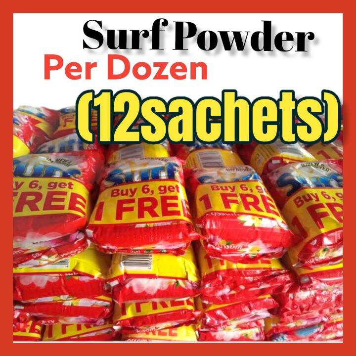Surf Powder Detergent Per Dozen Original 12sachets Red,Yellow,Blue ...