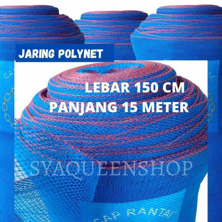 jaring polynet biru panjang 15 meter | Lazada Indonesia