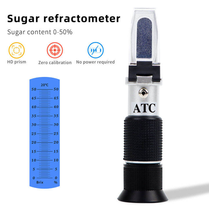 Handheld Refractometer Sugar Concentration Meter Densimeter Brix ...