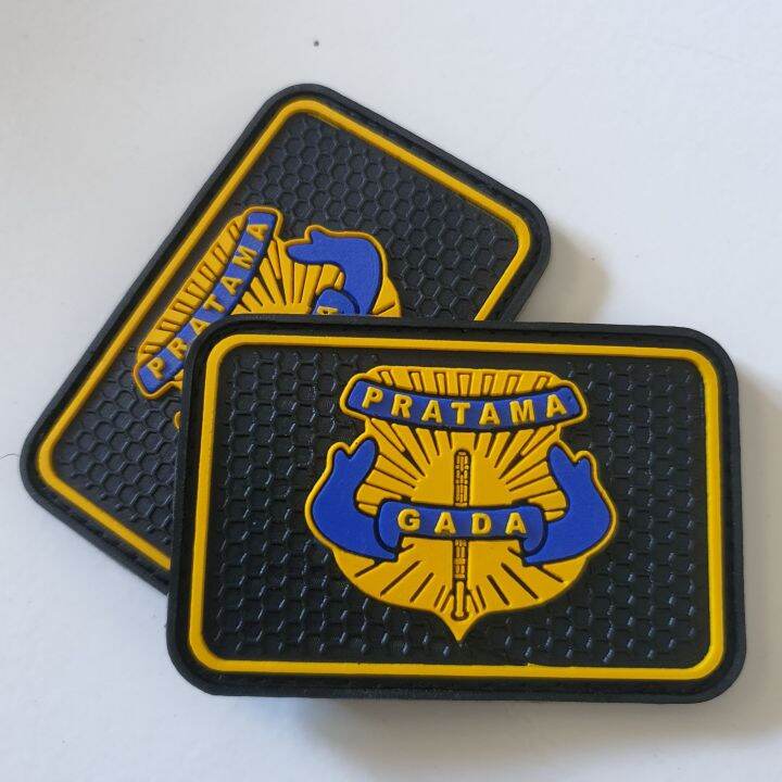 PATCH RUBBER LOGO SECURITY SATPAM GADA PRATAMA/TEMPELAN EMBLEM KARET ...